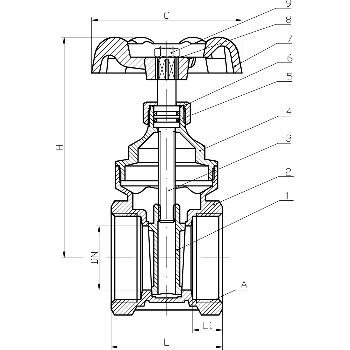 3" Brass Gate Valve FNPT | ValveKing